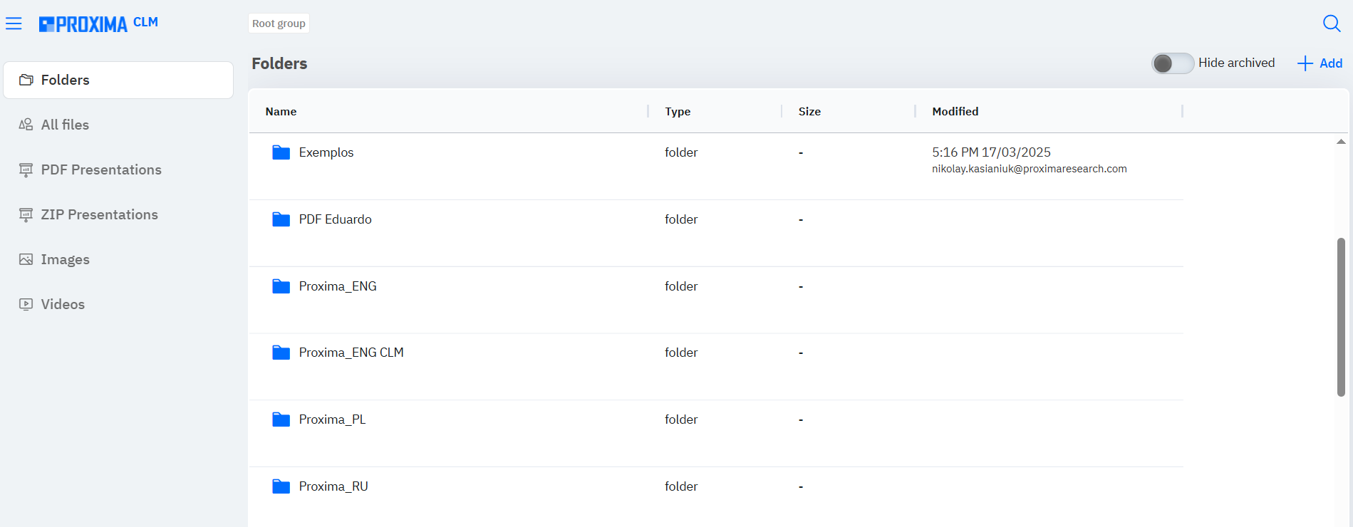 CLM Manager – Proxima Research