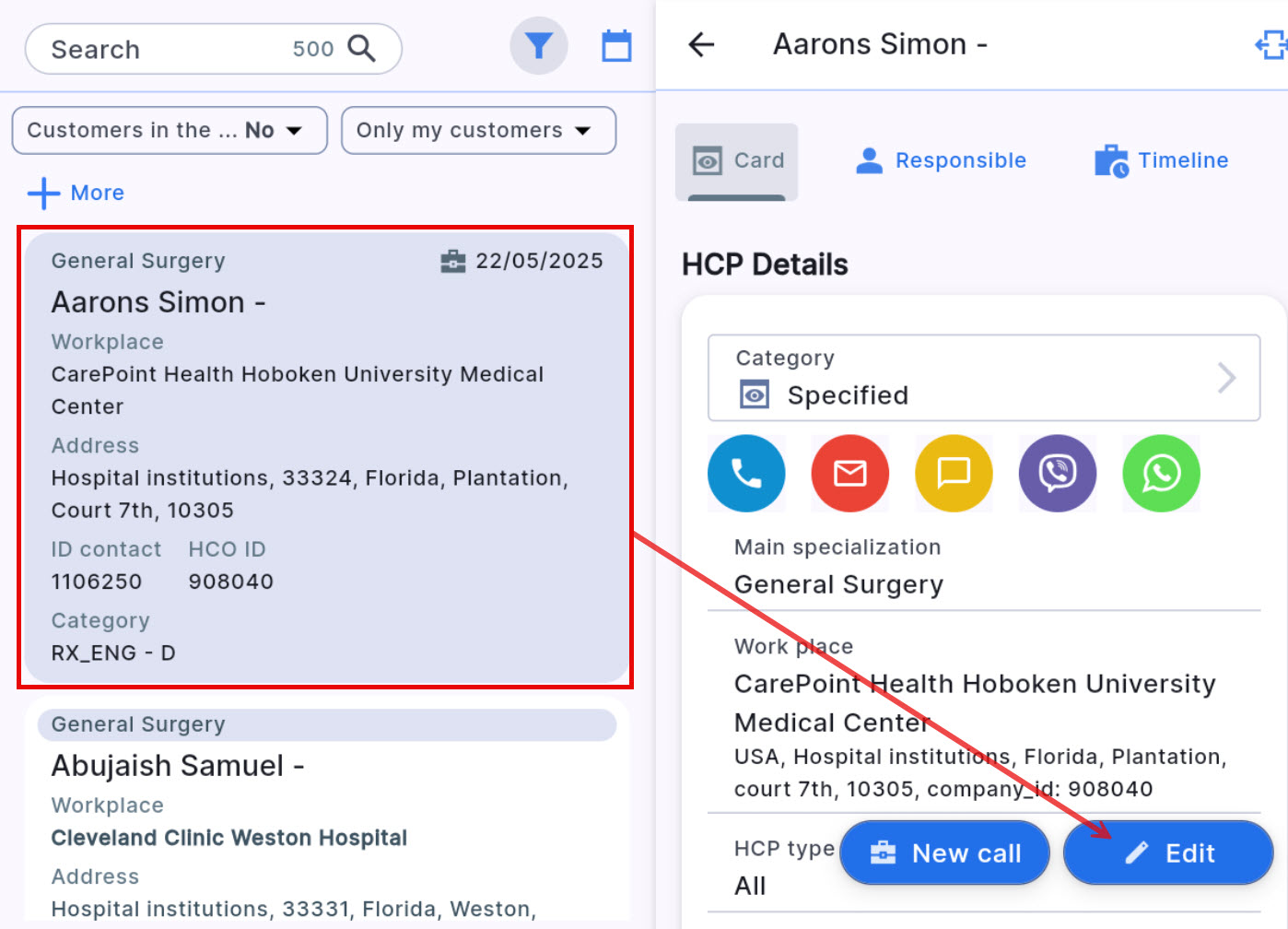 Edit the Client's card – Proxima Research International