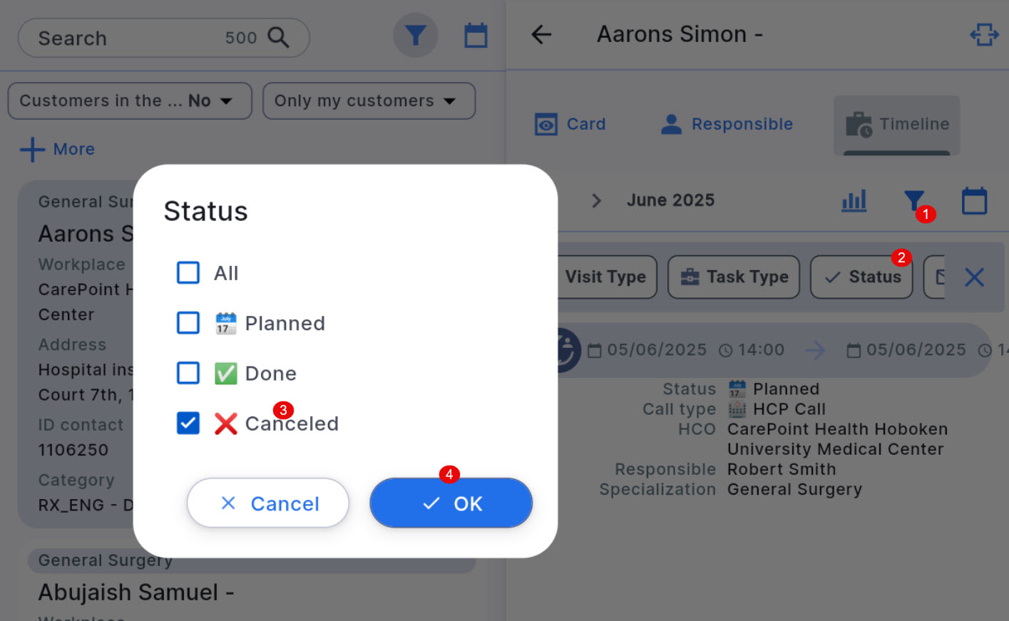 View calls and tasks related to the Client – Proxima Research International