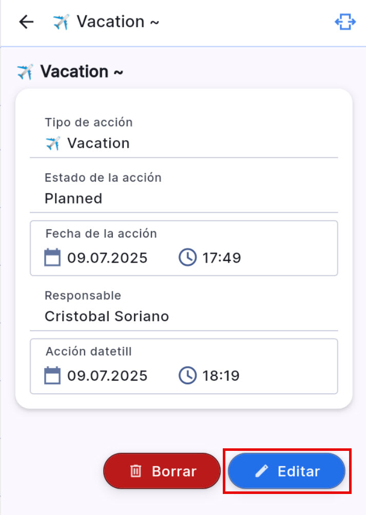 Cerrar (completar) la tarea – Proxima Research Español