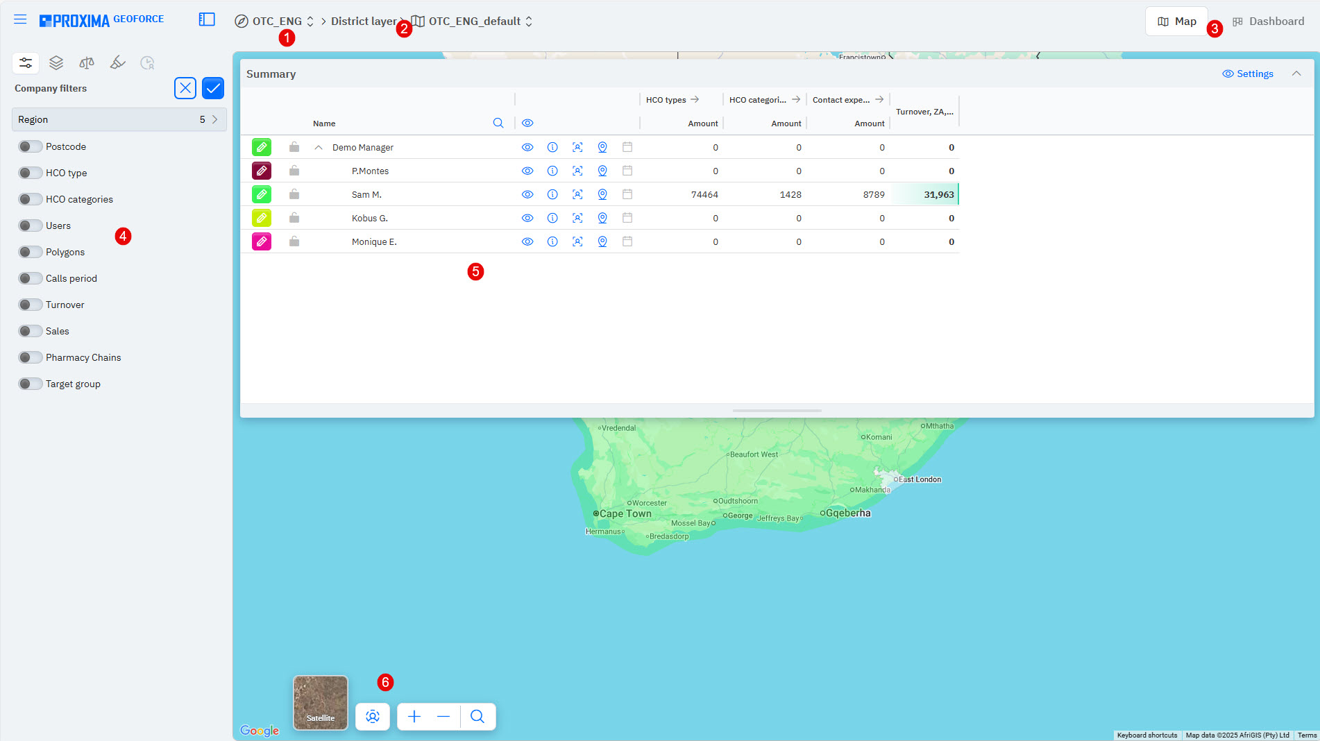 GeoForce Service Interface – Proxima Research International